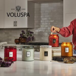 Voluspa Yashioka Gardenia, Classic Boxed Candle, 9 Ounce, 60 Hour Burn Time, All Natural Wicks and Coconut Wax for Clean Burning, Vegan, Poured in The USA