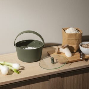 EVA SOLO | Rice steamer Green tool | Cook rice, quinoa etc. easily in the microwave | Danish Design & Functionality | Green