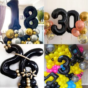 40 Inch Large Black Number 3 Balloon Extra Big Size Jumbo Digit Mylar Foil Helium Balloons for Birthday Party Celebration Decorations Graduations Wedding Anniversary Baby Shower Supplies Photo Shoot