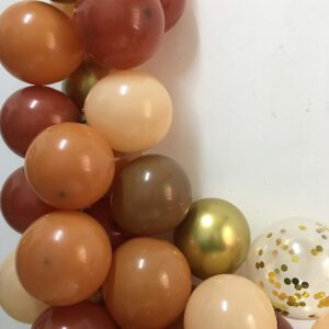 Fall boho Balloon Garland - Nude Tan Coffee Brown Gold Balloons Arch Kit for Autumn Nuetral Baby Bridal Shower Wedding Birthday Party Decorations