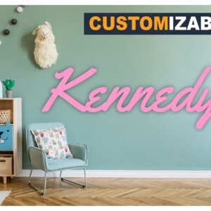 VulgrCo Custom Name Wall Decal for Kids Room, Personalized Wall Decals and Stickers for Nursery, Baby Name Wall Decor, Peel & Stick Name Decals for Walls