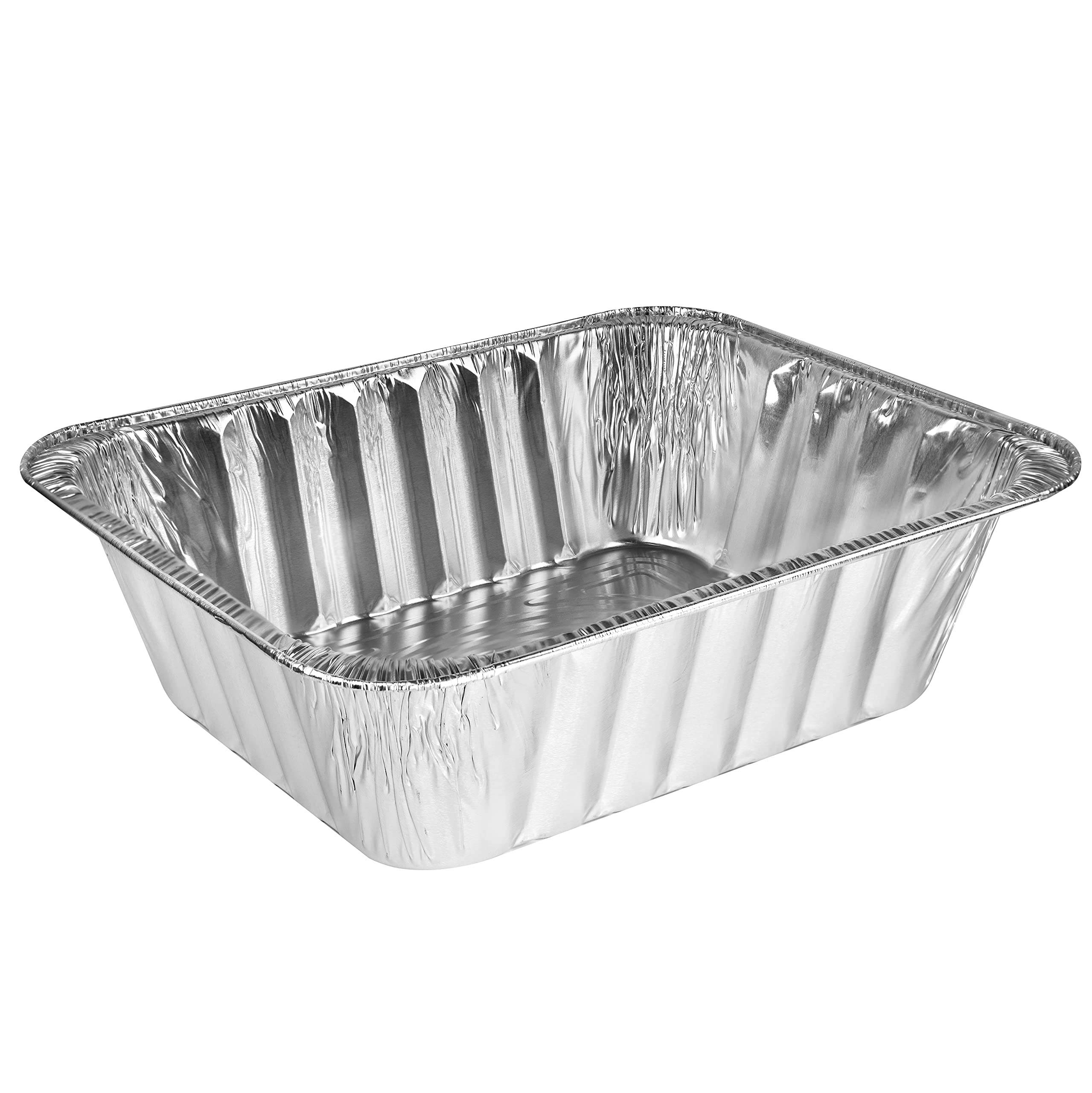 NYHI 9'' x 13” 4 Inches Deep Aluminum Foil Pans 20 Pack Durable Disposable Grill Drip Grease Tray Half Size Extra Deep Steam Pan and Oven Buffet Trays Food Containers for Catering Baking Roasting