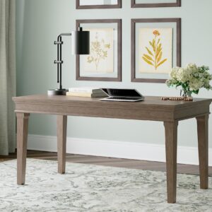 Ashley Furniture Signature Design by Ashley Janismore Traditional Home Office 63 inch Desk in Weathered Gray