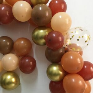 Fall boho Balloon Garland - Nude Tan Coffee Brown Gold Balloons Arch Kit for Autumn Nuetral Baby Bridal Shower Wedding Birthday Party Decorations