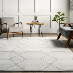 nuLOOM Veronica Geometric Honeycomb Area Rug, 7x9, Beige