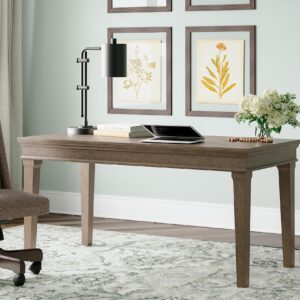 Ashley Furniture Signature Design by Ashley Janismore Traditional Home Office 63 inch Desk in Weathered Gray