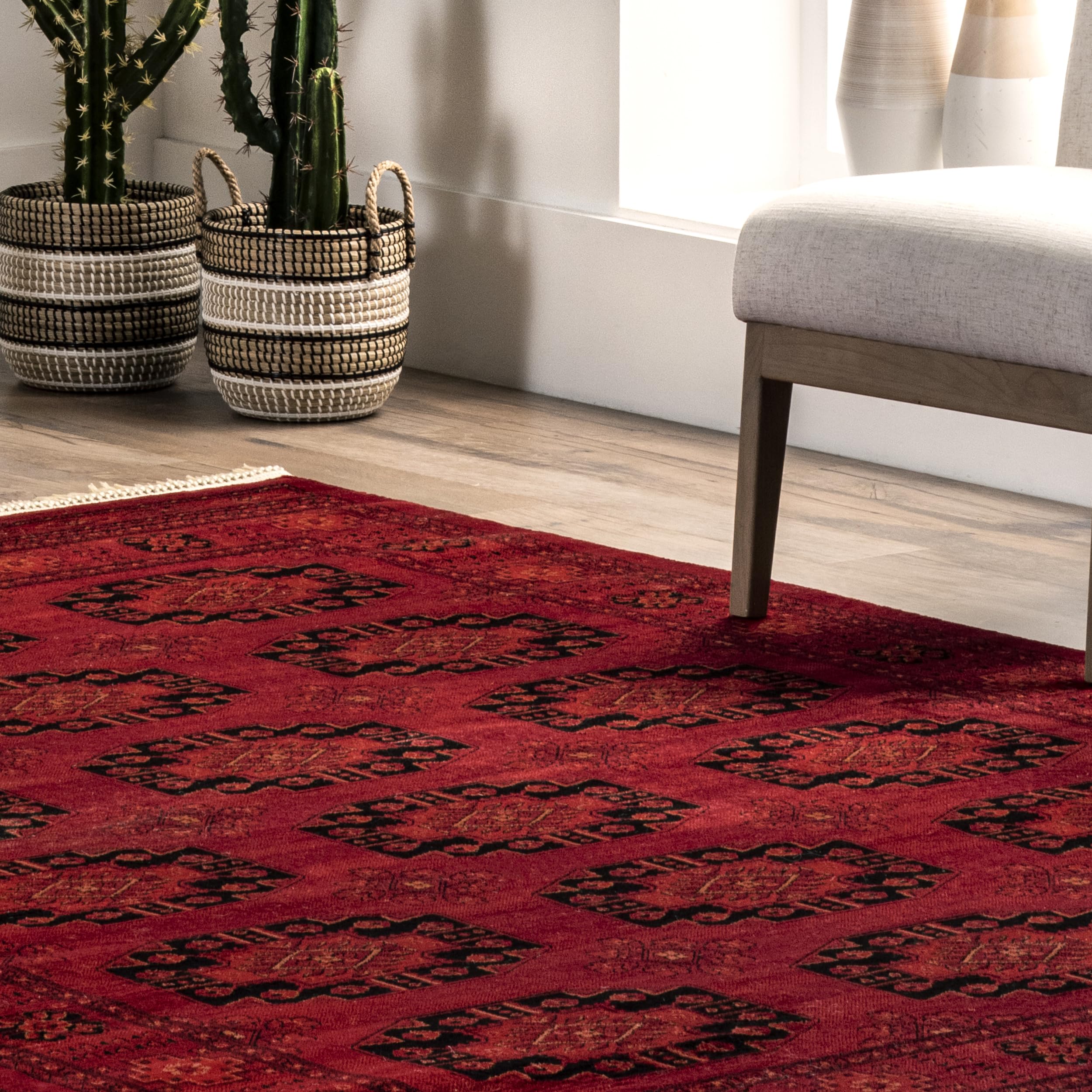 nuLOOM Diandra Traditional Motif Area Rug, 4x6, Red