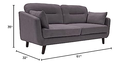 Allora Loveseat in Dark Gray