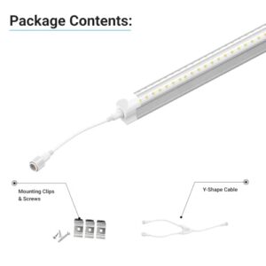 LEDMyplace 32W 5ft LED Freezer/Cooler Tubes T8 V-Shape, 4200 Lumens, 5000k Daylight White, 180° Beam Angle, 100-277V, Tube Lights for Supermarkets Freezer, Grocery Stores, Commercial Freezer Lights