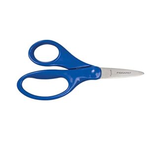 Fiskars Pointed-tip Safety-edge Blade Scissors with Sheath/Eraser Navy blue