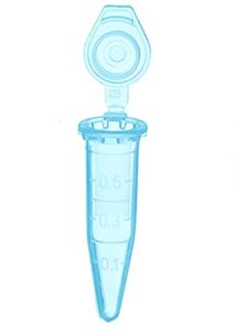 muhwa 1000pcs polypropylene graduated microcentrifuge tube with snap cap, 0.5ml capacity microtubes (blue)