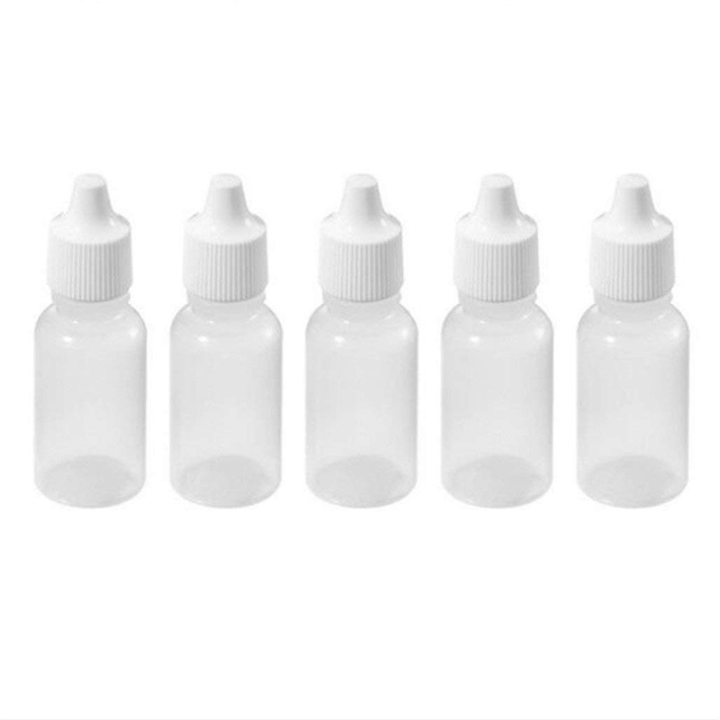 5Pcs White Plastic Empty Squeezable Eye Liquid Dropper Bottles 10 ml Superiorâ€‚Quality and Creative Fashion Book