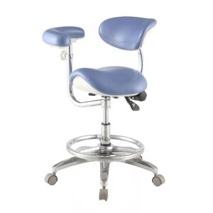 deluxe dental saddle chair medical stool pu leather high density height adjustable