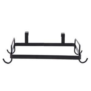 trash storage holder, garbage bag stand iron hanging trash bag holder trash bag holder rack 10.2x6.0x3.0in for household kitchen cabinets doors and cupboards(black)