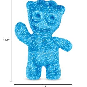 iscream Sour Patch Kids Embossed 16.75" x 12" Candy Character Shaped Pillow, Blue