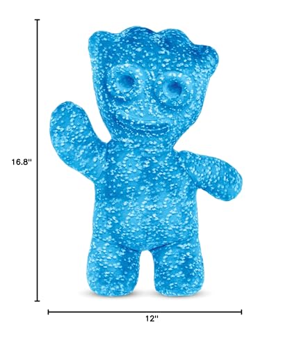 iscream Sour Patch Kids Embossed 16.75" x 12" Candy Character Shaped Pillow, Blue