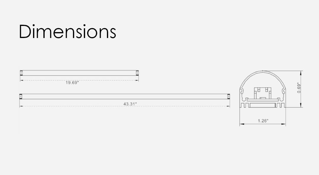 WareLight LED Magnetic Strip Retrofit Kit for Linear Ceiling Fixtures - 60 Watt, 5000K Lighting, 4 Foot, 4 Strips