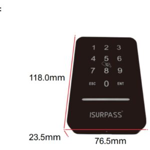 ISURPIAN ISURPASS Z-Wave Keypad Smart Lock Front Door,Hotel Digital Auto Lockdoor Locks for Home,keyless, Swipe Card, APP Black