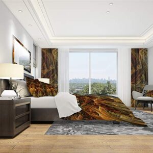 DesignQ 'Molten Gold Abstract' Modern & Contemporary Duvet Cover Set