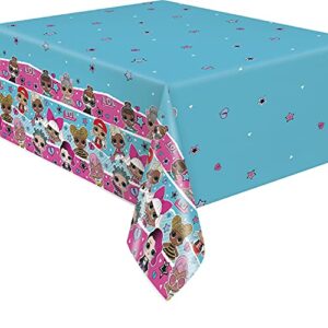 multicolor lol surprise rectangular plastic table cover - 54"x84" (1 count) | durable & easy-to-clean, perfect for kids birthday parties & special occasions