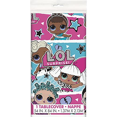 Multicolor LOL Surprise Rectangular Plastic Table Cover - 54"x84" (1 Count) | Durable & Easy-to-Clean, Perfect for Kids Birthday Parties & Special Occasions