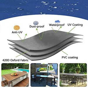 RURGLY 52"x24"x34" Outdoor Sofa Cover Waterproof, 420D Garden Furniture Covers Heavy Duty Windproof, Table and Chair Covers Rectangular, for Outdoor Patio Furniture