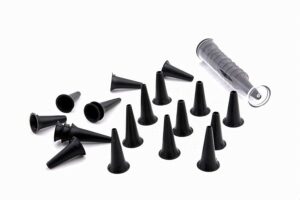 cynamed otoscope cover, otoscope specula tips, plastic speculum disposable, pack of 50 2.5/4 mm disposable otoscope covers