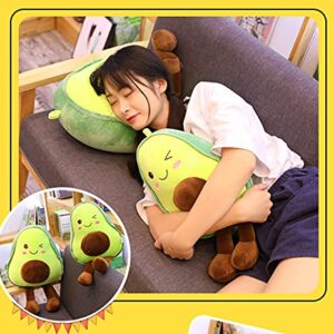 XIAOHONG 23.6 inch Large Avocado Fruit Soft Plush Toy Furry Stuffed Toy Avocado Plush Doll Cute Toy Avocado Stuffed Pillow Kawaii Food Shaped Fruit Series Hugging Pillow for Kids