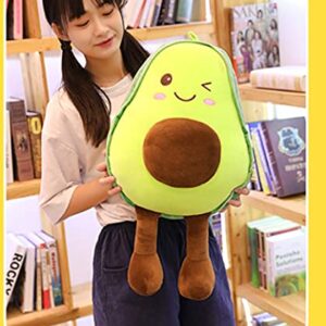 XIAOHONG 23.6 inch Large Avocado Fruit Soft Plush Toy Furry Stuffed Toy Avocado Plush Doll Cute Toy Avocado Stuffed Pillow Kawaii Food Shaped Fruit Series Hugging Pillow for Kids