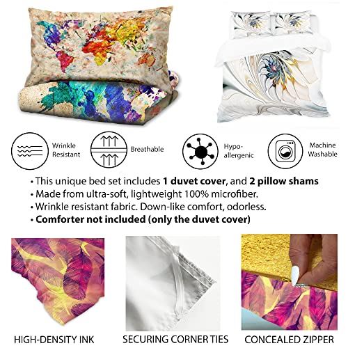 DesignQ 'Molten Gold Abstract' Modern & Contemporary Duvet Cover Set