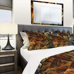 DesignQ 'Molten Gold Abstract' Modern & Contemporary Duvet Cover Set