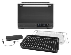 kitchenaid dual convection countertop oven with air fry and temperature probe - kco224bm, black matte