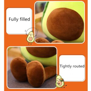 XIAOHONG 23.6 inch Large Avocado Fruit Soft Plush Toy Furry Stuffed Toy Avocado Plush Doll Cute Toy Avocado Stuffed Pillow Kawaii Food Shaped Fruit Series Hugging Pillow for Kids