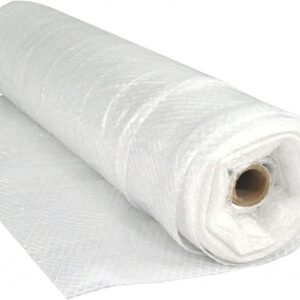 Farm Plastic Supply - Dura Skrim String Reinforced Clear Plastic Sheeting - 6 Mil - (20' x 100') - Reinforced Poly Film Tear Resistant, Weatherproof, Vapor Barrier Polyethylene Roll for Construction