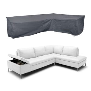 j&c patio furniture covers left l shape patio sectional covers waterproof outdoor sofa cover heavy duty 420d patio sectional sofa cover outdoor furniture covers grey sectionals 106x79 inch