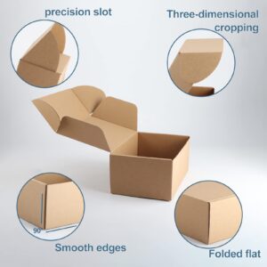 PHAREGE 9x6x4 inch Gift Shipping Boxes Bulk 25 Pack Brown, Tab Lock Tuck Top Mailing Boxes for Packaging Small Business, Small Cardboard Mailer Boxes for Wrapping Present