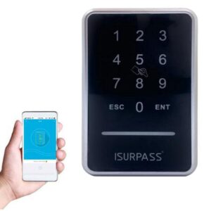 ISURPIAN ISURPASS Z-Wave Keypad Smart Lock Front Door,Hotel Digital Auto Lockdoor Locks for Home,keyless, Swipe Card, APP Black