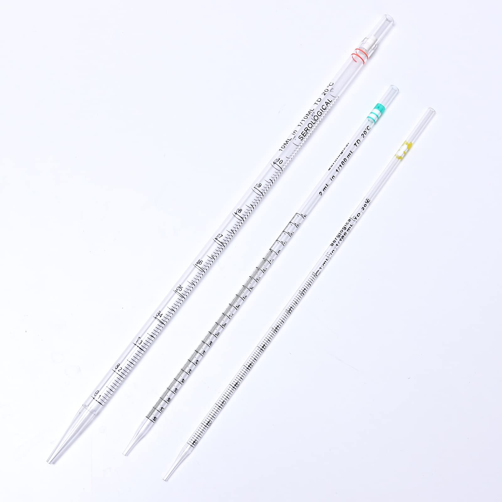 LABALPHA Disposable Serological Pipettes 1ml, Individually Wrapped, Polystyrene, 50Pcs