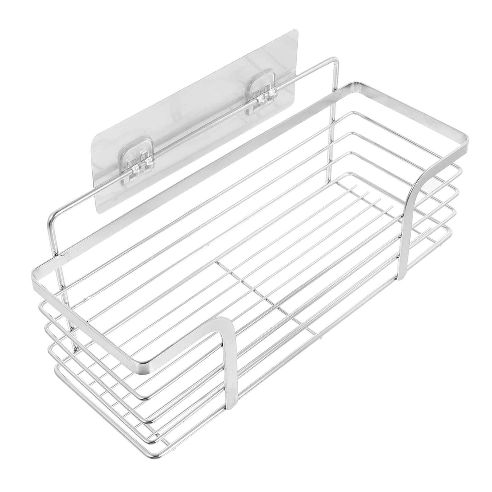 1pc Stainless Steel Shelf Wall Mounted Shower Shelf Towel Rack for Kitchen Sundries Rack Storage Container Stainless Storage Rack Towel Rack for Bathroom Storage Rack