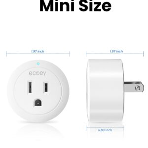 Ecoey Smart Plug - Smart Home Wi-Fi Outlet with Timing and Appointment Function, Smart Plugs with Voice Control, Familywell Pro/Tuya APP, ETL Listed, GW2001, 6 Packs