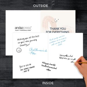 Andaz Press Funny Farewell Jumbo Card Thank You For Everything 8.5 x 11 inch Blank Goodbye Greeting Card with Envelope Big You'll Be Missed Card for Coworker From All Of Us 1-Pack