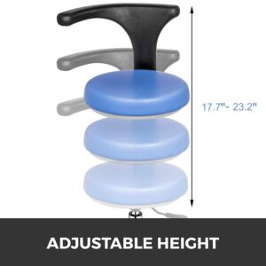 Medical Dental Stool Dentist Chair with 360 Degree Rotation Armrest PU Leather Assistant Stool Chair Height Adjustable