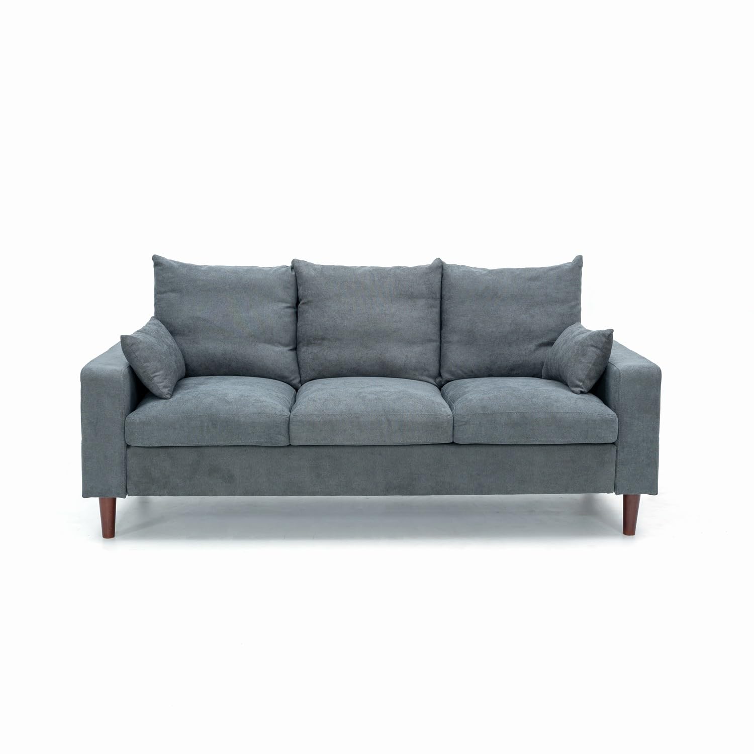 Panana Sofa Couch 3 Seat Upholstered Sofa Couch Fabric Linen Sofa for Small Space, Living Room, Apartment, Grey