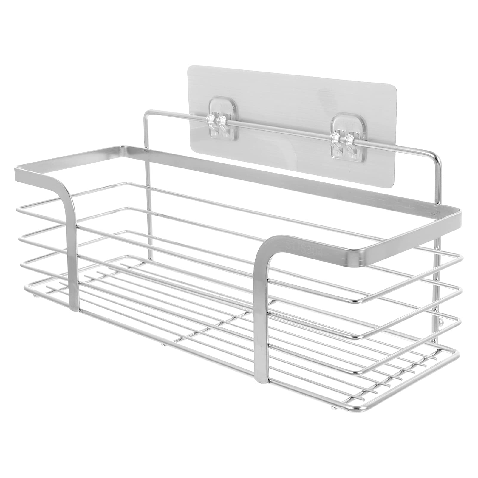 1pc Stainless Steel Shelf Wall Mounted Shower Shelf Towel Rack for Kitchen Sundries Rack Storage Container Stainless Storage Rack Towel Rack for Bathroom Storage Rack