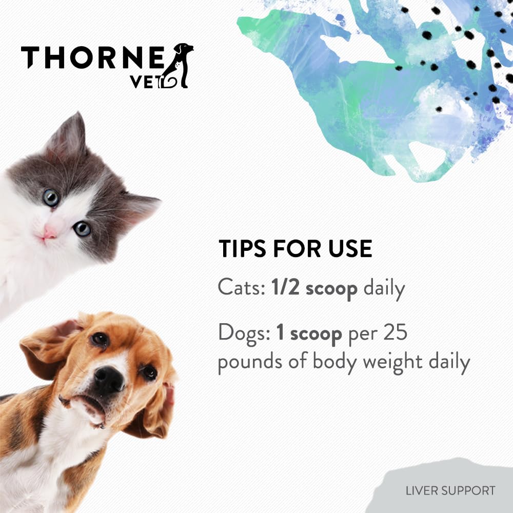 ThorneVet Liver Support Powder – Liver Support for Small Animals: Dogs & Cats, 90 Scoops