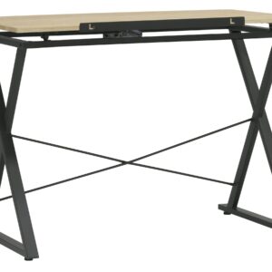 SD STUDIO DESIGNS Axiom II Drawing 42" Wide Adjustable Top Drafting Table, Graphite Black/Ashwood