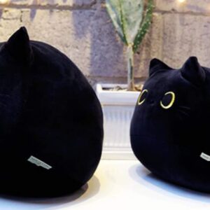 Gardening Spring-Plush Toy Black Cat Plush Toy Creative Cat Shape Pillow Gift Animal Dolls (40CM/15.74")