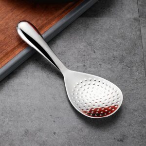 AHOUGER Rice Paddle, Rice Spoon Stainless Steel Kitchen Utensil, Non Stick Rice Scooper Rice Spatula With High Sheen & Mirror Polish, Silver (2Pcs)