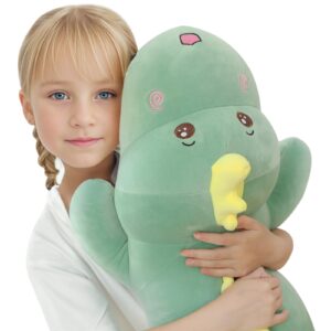 32" Giant Dinosaurs Plush Toy Pillow, Cute Dinosaur Stuffed Animals Doll, Soft Back Cushion Big Dinosaur Plushies, Gift for Kids Boys Christmas, Birthdays, Valentines