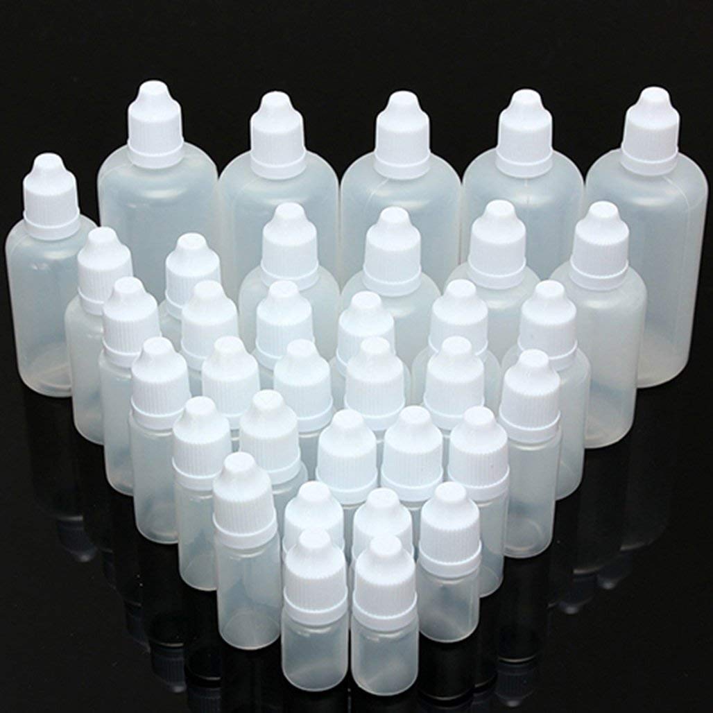 5Pcs White Plastic Empty Squeezable Eye Liquid Dropper Bottles 10 ml Superiorâ€‚Quality and Creative Fashion Book